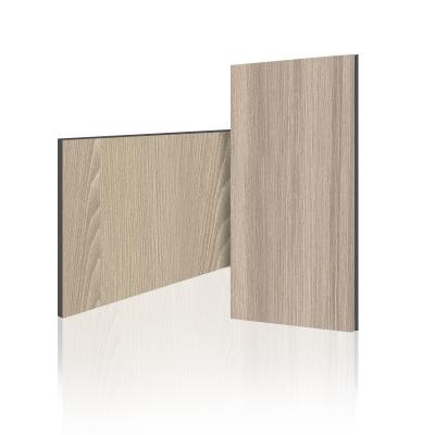 China 5MM 8MM Wood Grain Wood Veneer Bamboo Charcoal PVC Wall Panel for sale