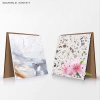 China Environment Friendly Bamboo Charcoal Wood Veneer Interior PET Marble Wall Panel for sale
