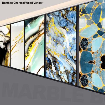 China Bamboo Charcoal Bamboo Wood Fiber Marble Wallboard Interior Decorative Panel for sale