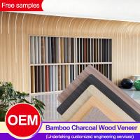 China Bamboo Charcoal Wood Veneer Colorful TV Background Wall For Indoor Decorative Panel for sale