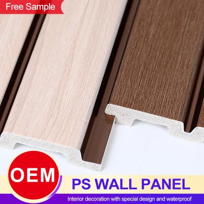 China PS Wall Panel Hotel Decor Waterproof  WPC Wall Board Polystyrene For Interior Decoration for sale