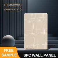 China SPC Wall Panel New Design Wholesale 600*2440*4mm Waterproof And Stain Resistant Wood-Plastic Composite Eco-Friendly Home Decor Tile For Hotel Apartment Shopping Mall Office Building for sale
