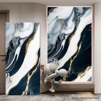 China Hot Sales Marble Wood Veneer Panels Waterproof Wear-resistant Environmentally Friendly Indoor Living Room Decorative Wall Panels for sale