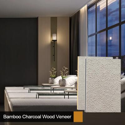 China Hot Sale Bamboo Charcoal Wood Veneer Fire Retardant Panels Interior Decorative Wall Panels For Commercial Space for sale