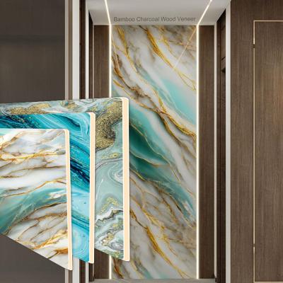 China Hot Sale Bamboo Charcoal Wood Veneer Fire Retardant Panels Interior Decorative Wall Panels For Commercial Space for sale