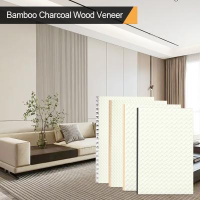 China New Design Bamboo Charcoal Wood Veneer Waterproof And Fire-retardant Board For Indoor Decoration, Suitable For Corridor Ceilings for sale