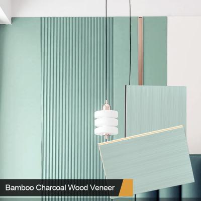 China New Design Bamboo Charcoal Wood Veneer Waterproof And Fire-retardant Board For Indoor Decoration, Suitable For Corridor Ceilings for sale
