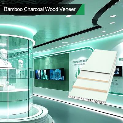 China Popular Design Bamboo Charcoal Wood Veneer Waterproof And Moisture-proof Interior Decoration Board For Corridor Ceilings for sale