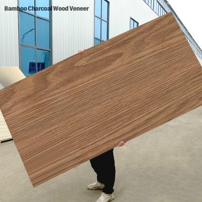 China Free Sample Bendable Wood Grain Wall Panels Waterproof Moisture Resistant Bamboo Charcoal Wood Veneer Panel For Hotel for sale