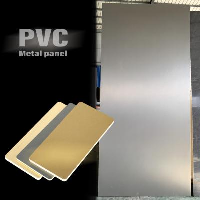 China Recommended PET Metal Wall Panel Fireproof Flame Retardant Bamboo Charcoal Wood Veneer For TV Background Wall for sale
