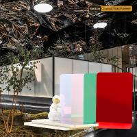 China Popular Design Bamboo Charcoal Wood Veneer PVC Mirror Wall Panels Waterproof Interior Decorative For Commercial Space for sale