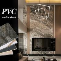 China New Color PET High Gloss Marble Wall Panel Bamboo Charcoal Wood Veneer Interior Decorative Panel For Commercial Space for sale