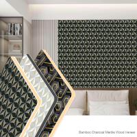 China Wholesale PVC Bamboo Fiber Background Wall Panel Wood Veneer Bamboo Charcoal Wood Grain For Interior Finish Apartments Bedroom for sale