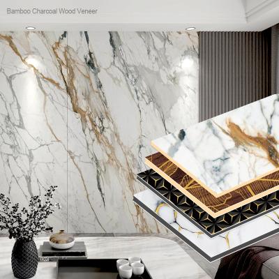 China Bamboo Wood Fiber Wall Panels Decoration Background Wall 8mm Bamboo Charcoal Wpc Wood Veneer Panel for sale