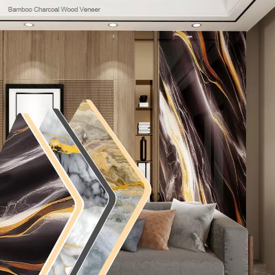 China Modern Interior Wall Decoration Bamboo Charcoal Composite Wood Veneer Moisture-Proof Waterproof Fireproof Easy Installation for sale