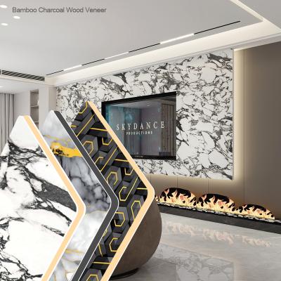 China Indoor Decoration WPC Seamless Board Modern Building Materials Fireproof Waterproof PVC Background 3d Wall Panel for sale