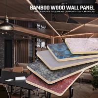 China Fireproof PET Marble Wall Panel with Bamboo Charcoal Wood Veneer and E0 Grade Formaldehyde Emission for Customized Commercial Spaces for sale