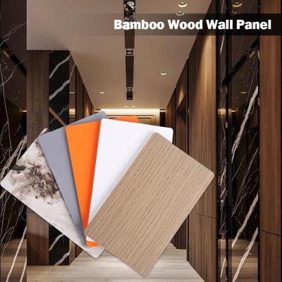 China Factory Custom 5mm 8mm Bamboo Charcoal Fiber Wood Veneer Wall Panel Fireproof Flame Retardant Plate Carbon Crystal Plate For Home And Hotel for sale