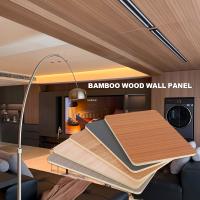 China Bamboo Charcoal Wood Veneer Interior Decorative Panels PVC Background Wall Board PVC Wall Panels For Hotel Office Suspended Ceilings for sale