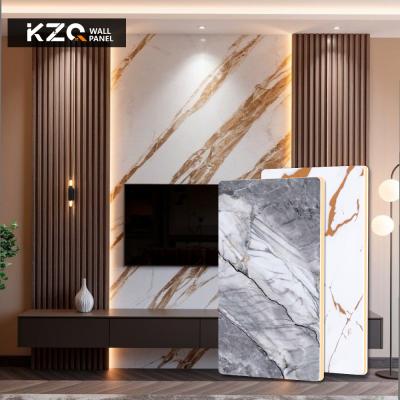China Wholesale Bamboo Charcoal Wood Veneer Fireproof Moisture-Proof Marble Wall Panel Surface Modern Design Household for sale