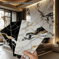 China High Glossy Wear-resistant Uv Sheet Wall Panel PET Wall Panel Waterproof Marble Pvc Wall Panel for sale