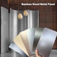 China Bamboo Charcoal Metal Wall Co-extruded Wood Veneer PVC Metal Decorative Wall Board for sale