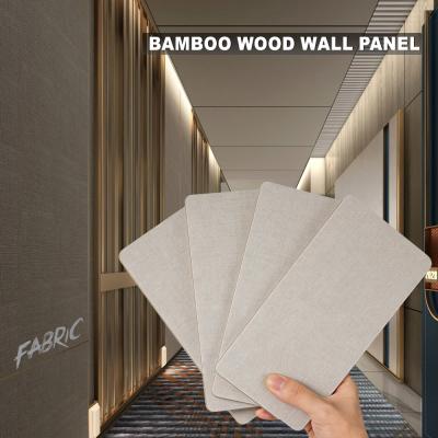 China OEM Factory Fabric Wall Panel Bamboo Charcoal Wood Veneer PVC Waterproof Wall Board for sale