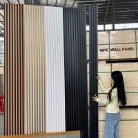 China High Quality WPC Louver Panel Fluted Wall Panel For Interior Hotel WPC Wall Panel for sale