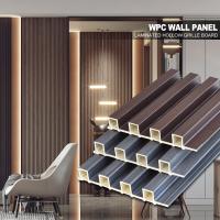 China Interior WPC Wall Panels Waterproof Fireproof Soundproof Grille Board For Entertainment Decorative for sale
