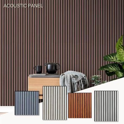 China Absorbing Sound Proof Wall Polyester Fiber Acoustic Panels Indoor Wood Acoustic Panels for sale