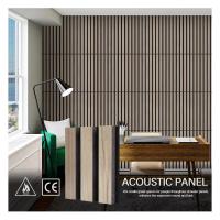 China Acoustic Wall Panels MDF Polyester Fiber Soundproof Panels Wood Slat Acoustic Wood Panels for sale