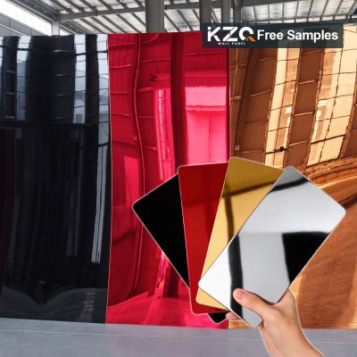 China Mirrors Wall Board Bamboo Charcoal Wood Veneer PET Ceiling Decor Panel For Commercial Spaces for sale