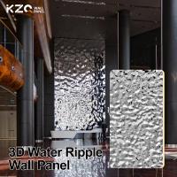 China Decorative Fireproof Water Ripple 3D Wood Plastic Bamboo Charcoal Wall Panels for sale