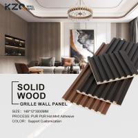 China Solid Wood Grid Wall Panel Fireproof And Waterproof Wall Decoration For Indoor Background Walls for sale