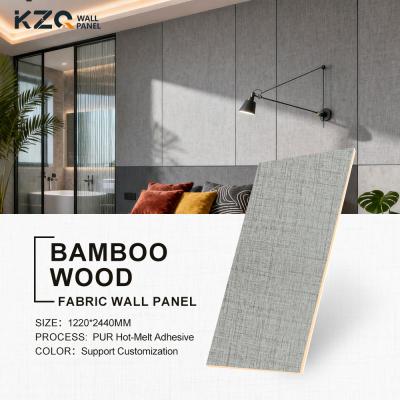 China Factory Direct Sale Bamboo Wood Fabric Wall Panel Bamboo Fiber Wall Panel for Hotel for sale