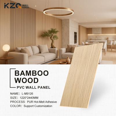 China Modern Wood Grain Wall Panel Anti-collision Board Waterproof And Moisture-Proof Bamboo Fiber Board for sale