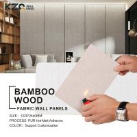 China Formaldehyde-Free And Grade B Fire Retardant Bamboo Wood Fiber Fabric Wall Panel for sale
