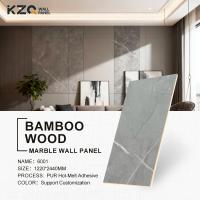 China Modern High Gloss PET PVC Marble Wall Panels Bamboo Fiber Wall Panel for sale