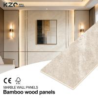 China PVC Marble Wall Panel Bamboo Fiber Wall Panel Waterproof Anti-collision Wood Veneer for sale