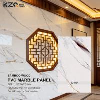China Custom 8mm Marble Wall Panel Waterproof Bamboo Fiber Board Indoor Wood Veneer for sale