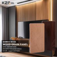 China Hot Sale Wood Grain Wall Panel Bamboo Fiber Wall Panel For Indoor And Office for sale