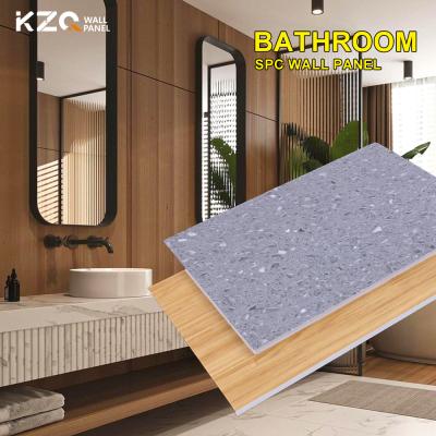 China SPC Wall Panel Waterproof Stone Plastic Composite Board Interior Decor For Bathroom And Shower for sale