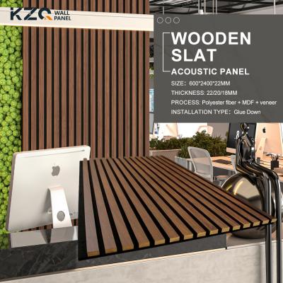 China Flexible Acoustic Wall Panels Interior Decorative Wood Wall Slat Panels Sound Proofing Panels for sale