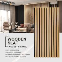 China Hot Selling Wooden Slat Acoustic Panel MDF+Polyester Fiber Sound Proofing Panels for sale