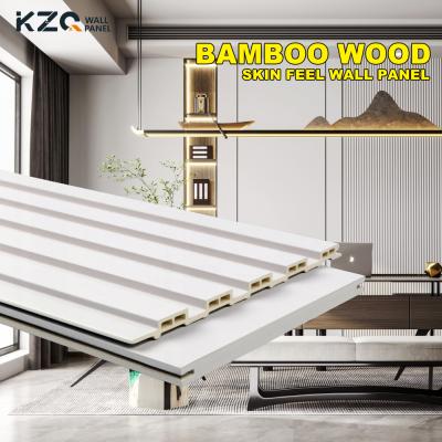China High Quality Solid Color Skin Feel Fireproof Bamboo Wood Fiber Wall Panel for sale