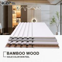 China Factory Wholesale 8mm Solid Color Skin Feel WPC Interior Decor Bamboo Wood Fiber Wall Panel for sale