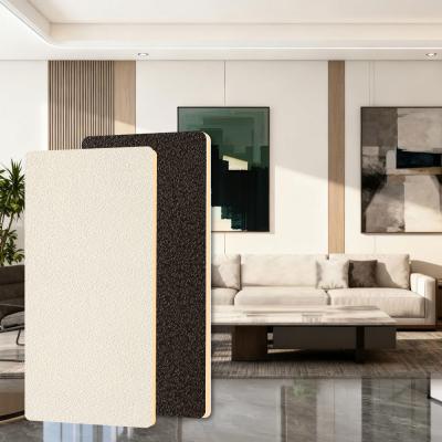 China Bamboo Fiber Wall Panel Decorative Skin Feel Texture Wood Veneer Solid Color Wall Panels for sale