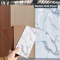 China 3D Marble Decorative Wall Board Bamboo Fiber Wall Panel Seamless Continuous-grain Wood Veneer for sale