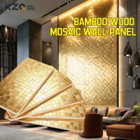 China Textured Metal Mosaic Wall Panels Bamboo Wood Fiber Wall Panels Interior Decorative Panels for sale