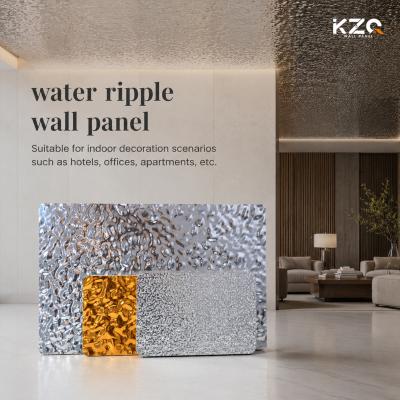 China 3D Water Ripple Series KTY Club Ceiling & Wall 5mm/mm Decorative Board Bamboo Charcoal Wall Board for sale